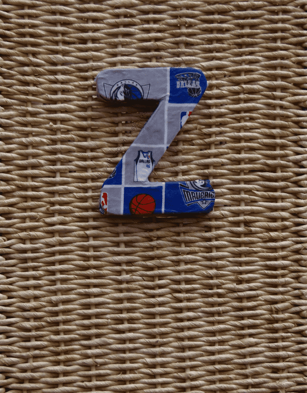 Show Your Team Spirit With A Fabric Covered Wooden Letter