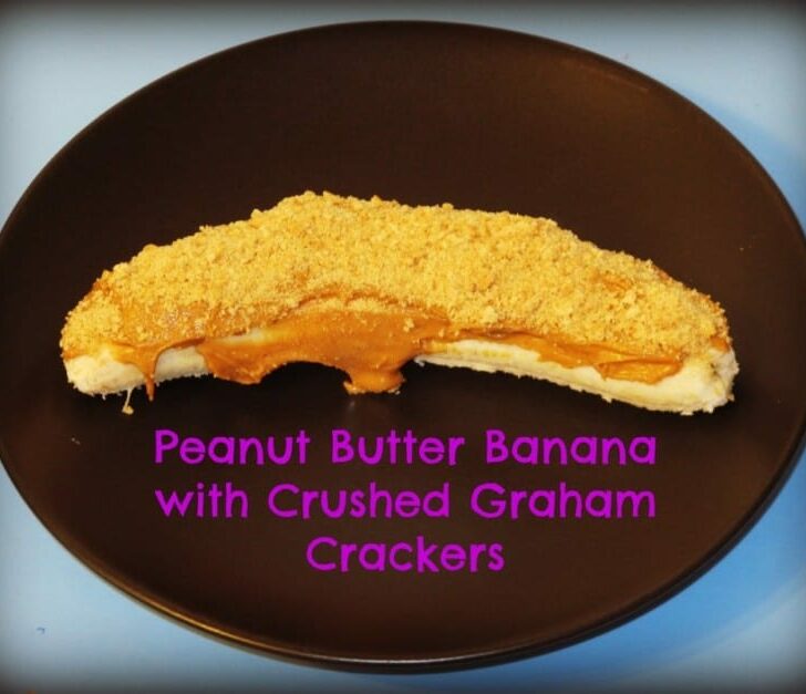 Peanut Butter Banana with Crushed Graham Cracker Snack