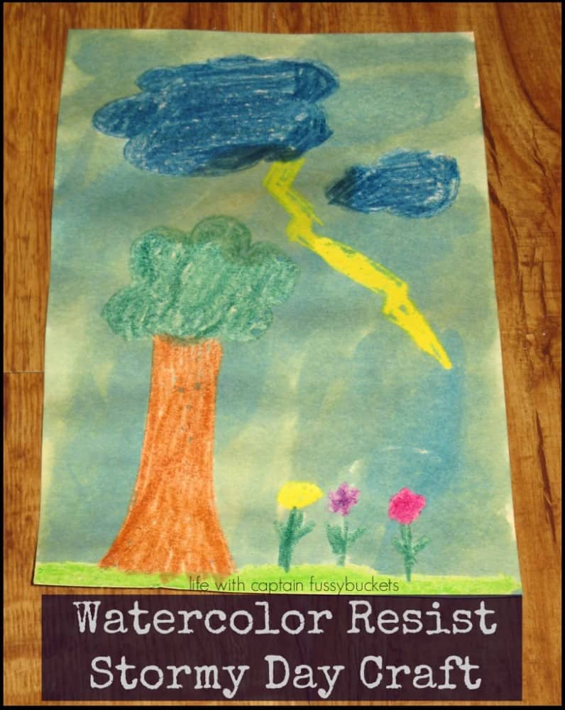 Create April Showers with a Watercolor Resist Stormy Day Craft