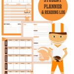 Free Football Themed Planner for Kids - Student Planner and Reading Log ...