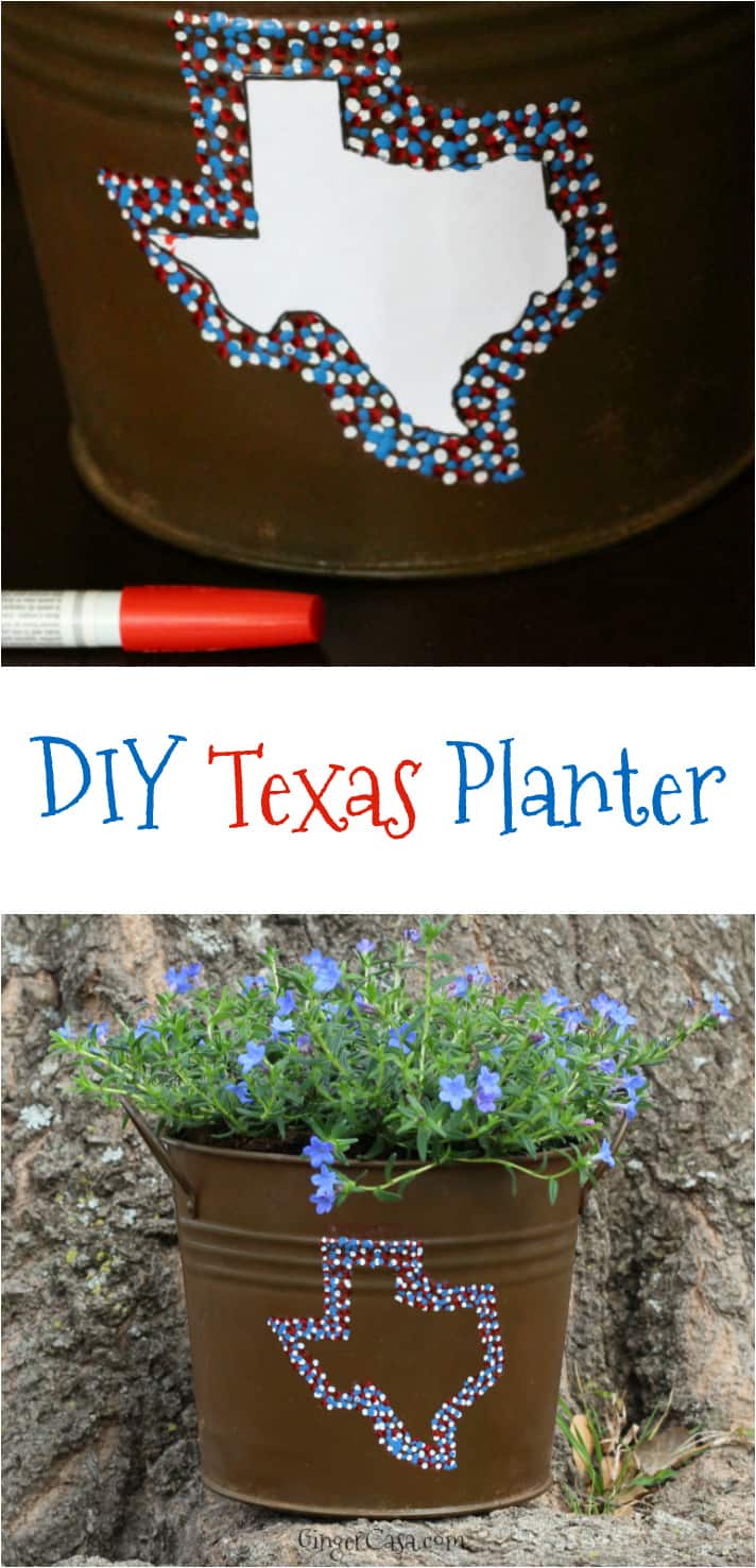DIY Texas Planter - Upcycle An Old Pot To Show Your Texas Love!