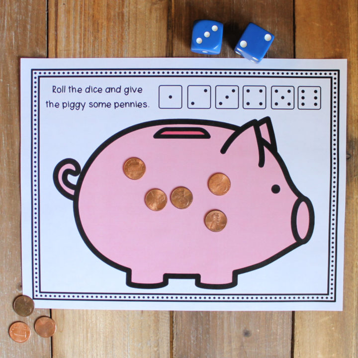 Feed the Piggy Bank Math Activity - Fun, Free Printable!