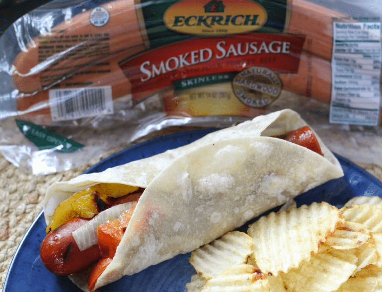 Easy Grilled Sausage Wrap with Veggies - Easy Summer Meal!