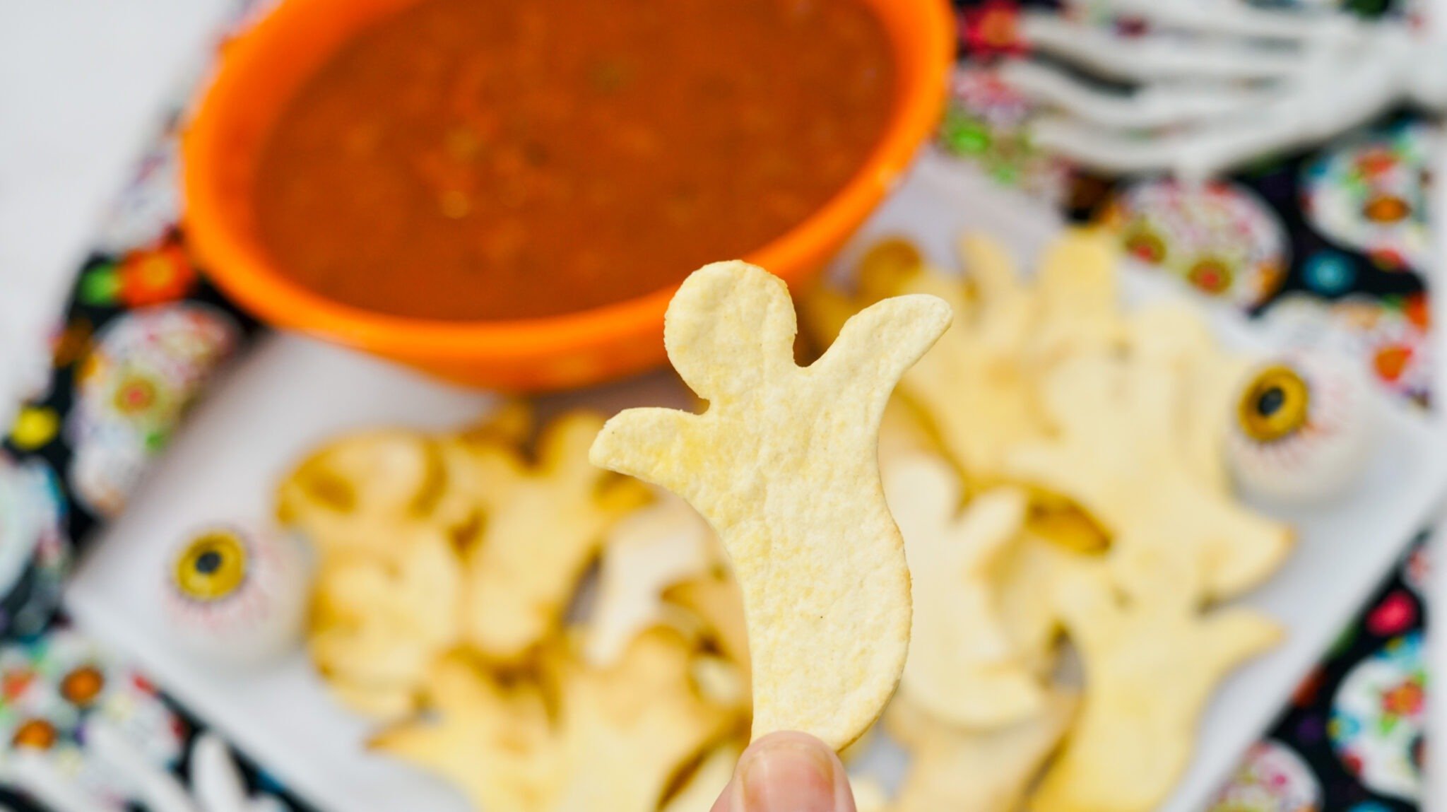 Air Fryer Tortilla Chips for Halloween - Corn or Flour - Ginger Casa