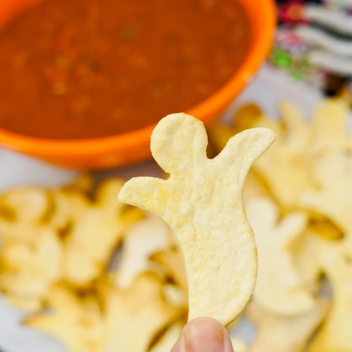 Air Fryer Tortilla Chips for Halloween - Corn or Flour - Ginger Casa