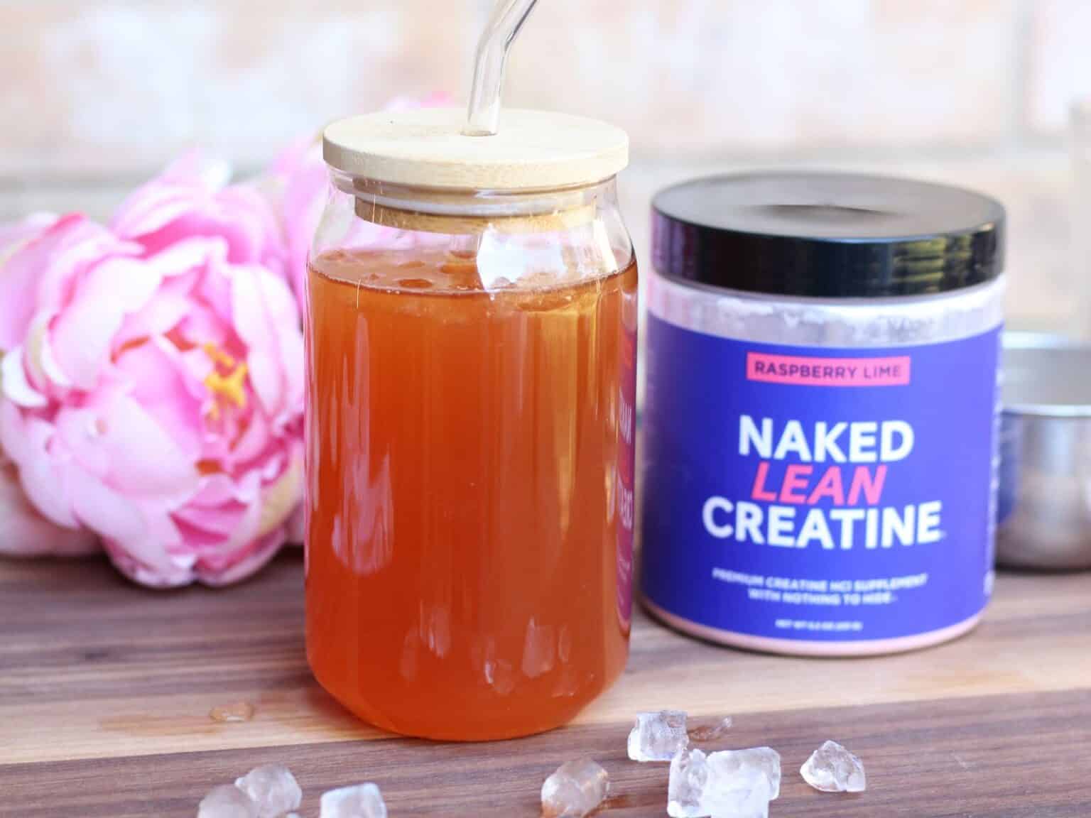 Raspberry Lime Creatine Iced Tea - Ginger Casa